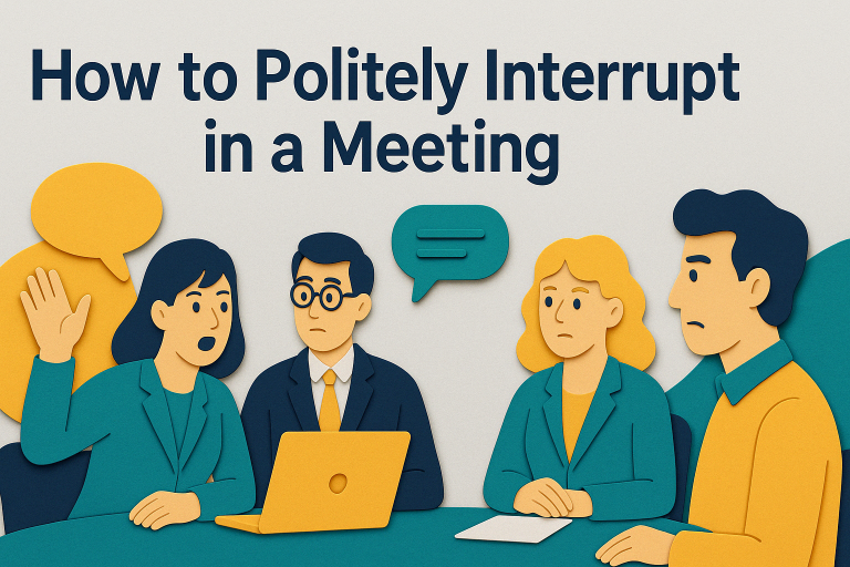 How to Politely Interrupt in a Meeting | Beginner English Tips - All ...