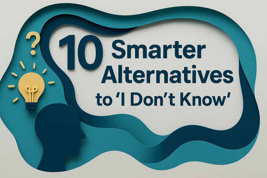 10 Smarter Alternatives to "I Don't Know" in English - All About ...