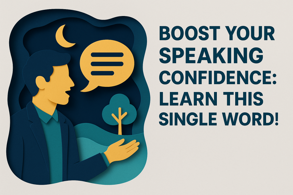 Boost Your Speaking Confidence: Learn This Single Word! - All About ...