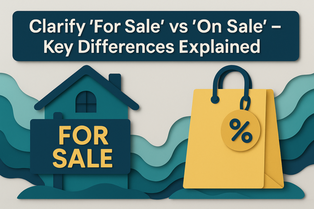 For Sale vs On Sale – Key Differences Explained! - All About English ...