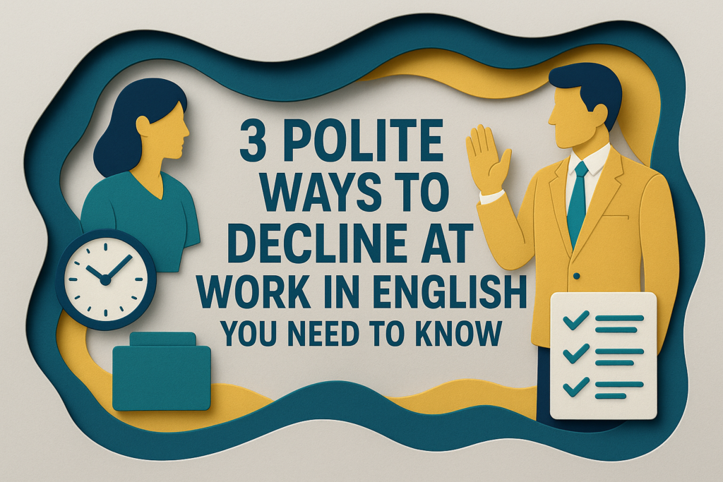 3 Polite Ways to Decline Requests Politely in English at Work - All ...